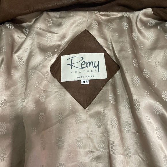 Remy Leather | Jackets & Coats | Remy Leather Jacket Mens Size 42 ...
